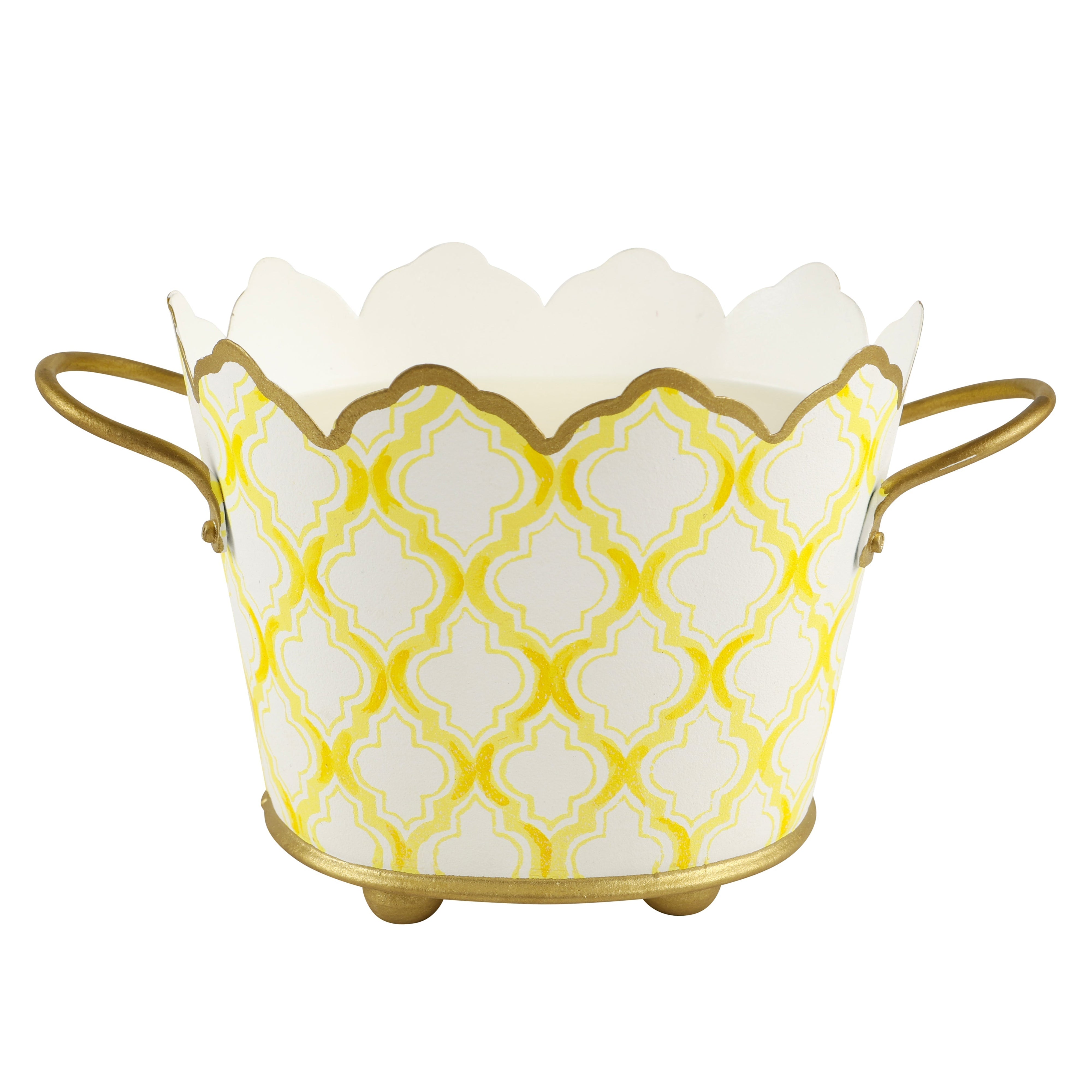 Yellow Lattice 32oz Cachepot Vase – Guess and Company
