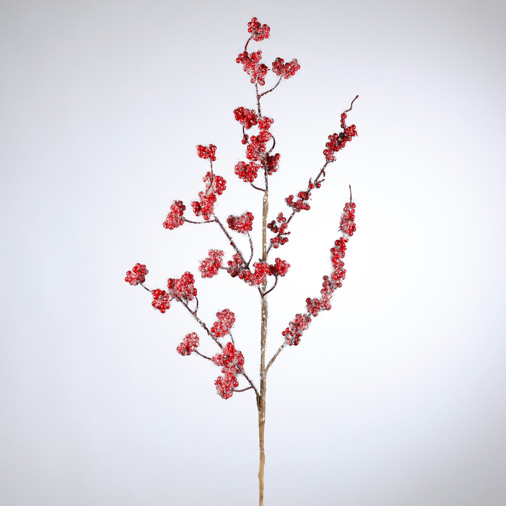 34" SNOWY RED BERRY FLORAL STEM – Guess and Company