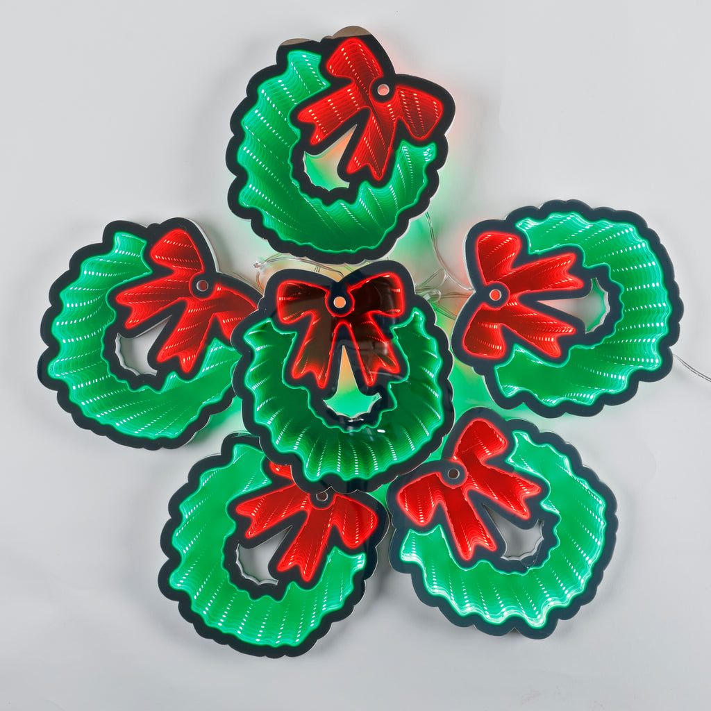 69" INFINITY WREATH GARLAND X6-RED GRN – Guess and Company