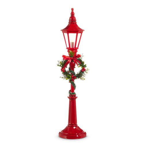 21" Lighted Red Lamp Post – Guess and Company