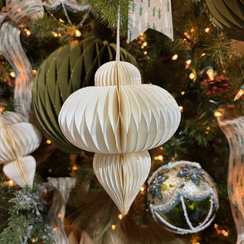 7" Hanging Finial Ornament Off White – Guess and Company