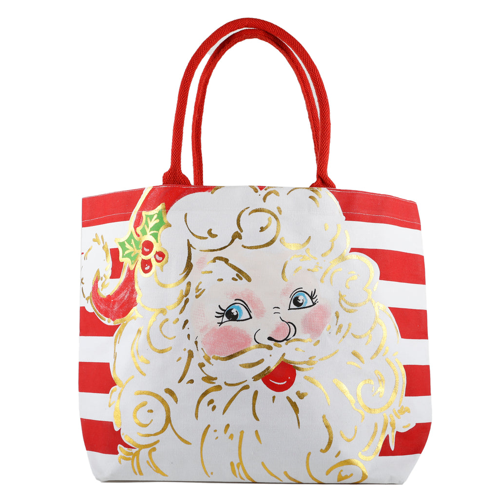 RED/WHT STRIPE SANTA TOTE BAG – Guess and Company