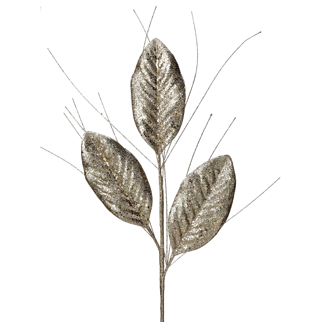 28"MICRO BEADED/SEQUIN MAG LEAF SPRAY – Guess and Company