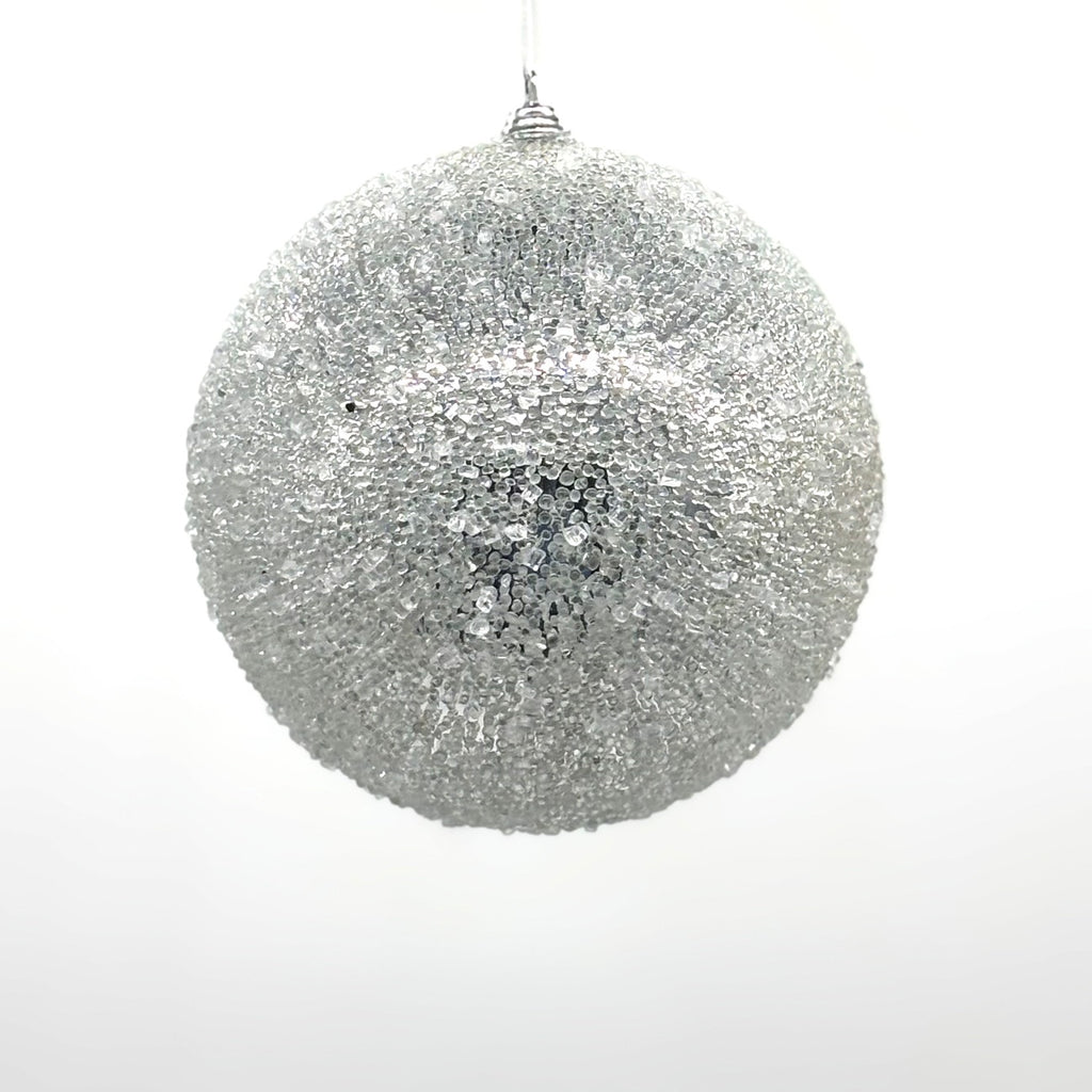 150MM SILVER ICE HANGING BALL – Guess and Company